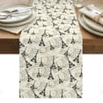 Beige Towers Table Runner Modern Art Vintage Urban Industrial ...
