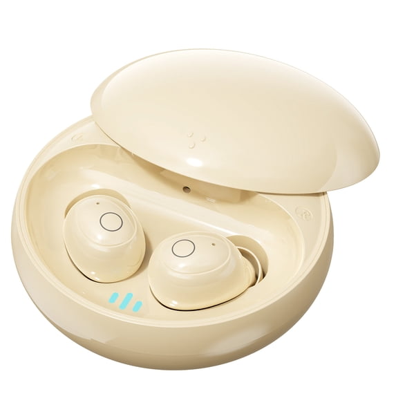Beige True Wireless Mini In Ear Surround Sound Active Noise Reduction ...