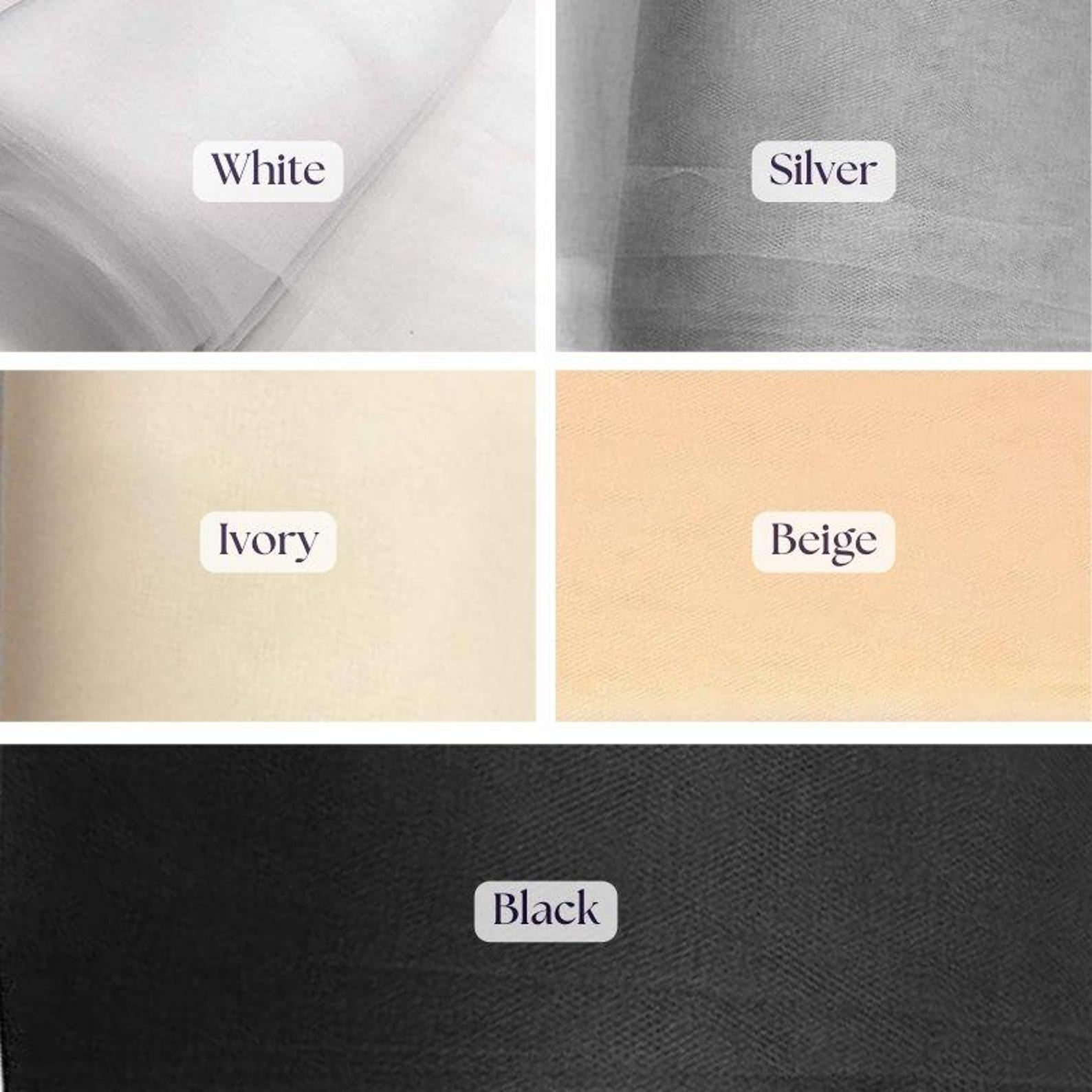 Beige Tulle Fabric Bolt – 108" x 50 Yards Extra Wide Soft Mesh for ...