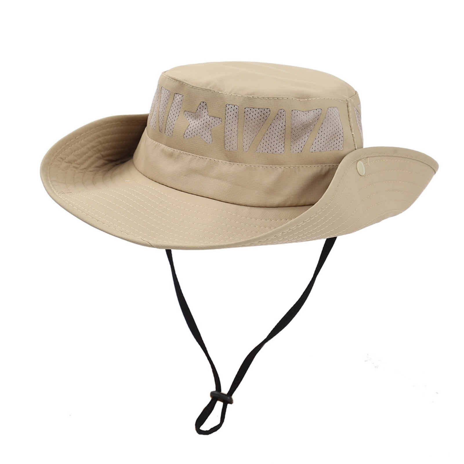 Beige Unisex Foldable Sun Hat Fisherman Hat With Uv Protection For ...