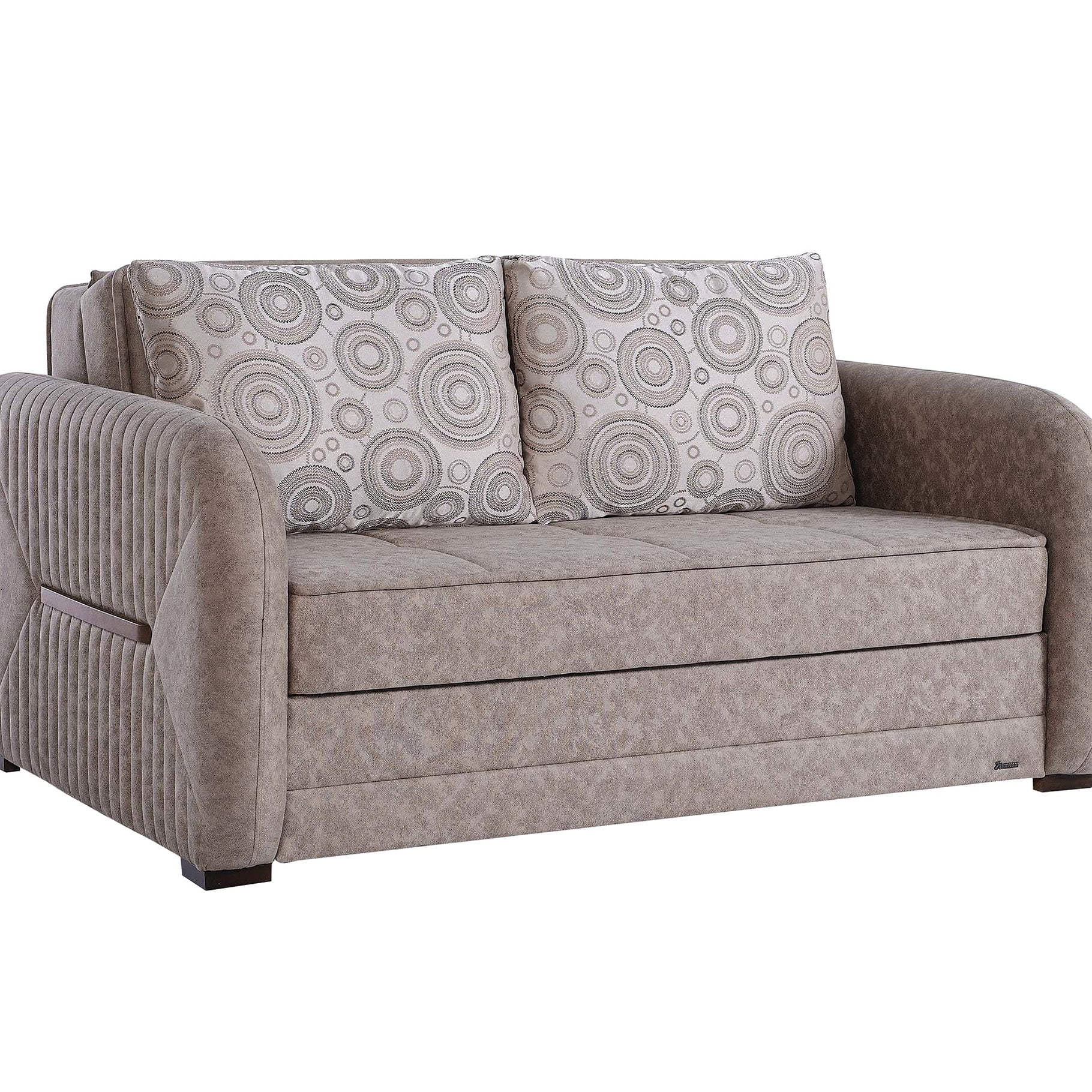 Beige Upholstered - One - Motion Sleeper Transformation - Dorm, Living ...