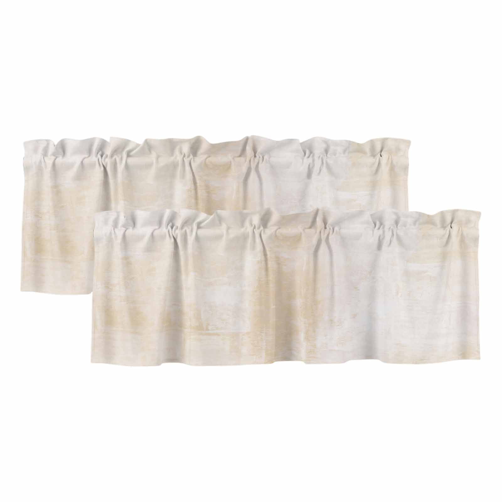 Beige Valances for Windows, Decorative Rod Pocket Window Valance ...