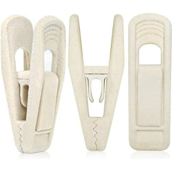 Beige Velvet Hangers Clips (80-Pack), Non-Slip Strong Velvet Clips for ...