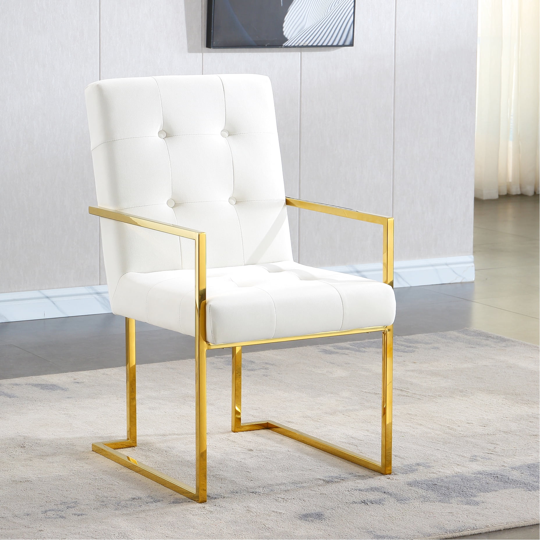 Beige Velvet Seat, Gold Base, Modern Dining Chair For Comfort And Style ...