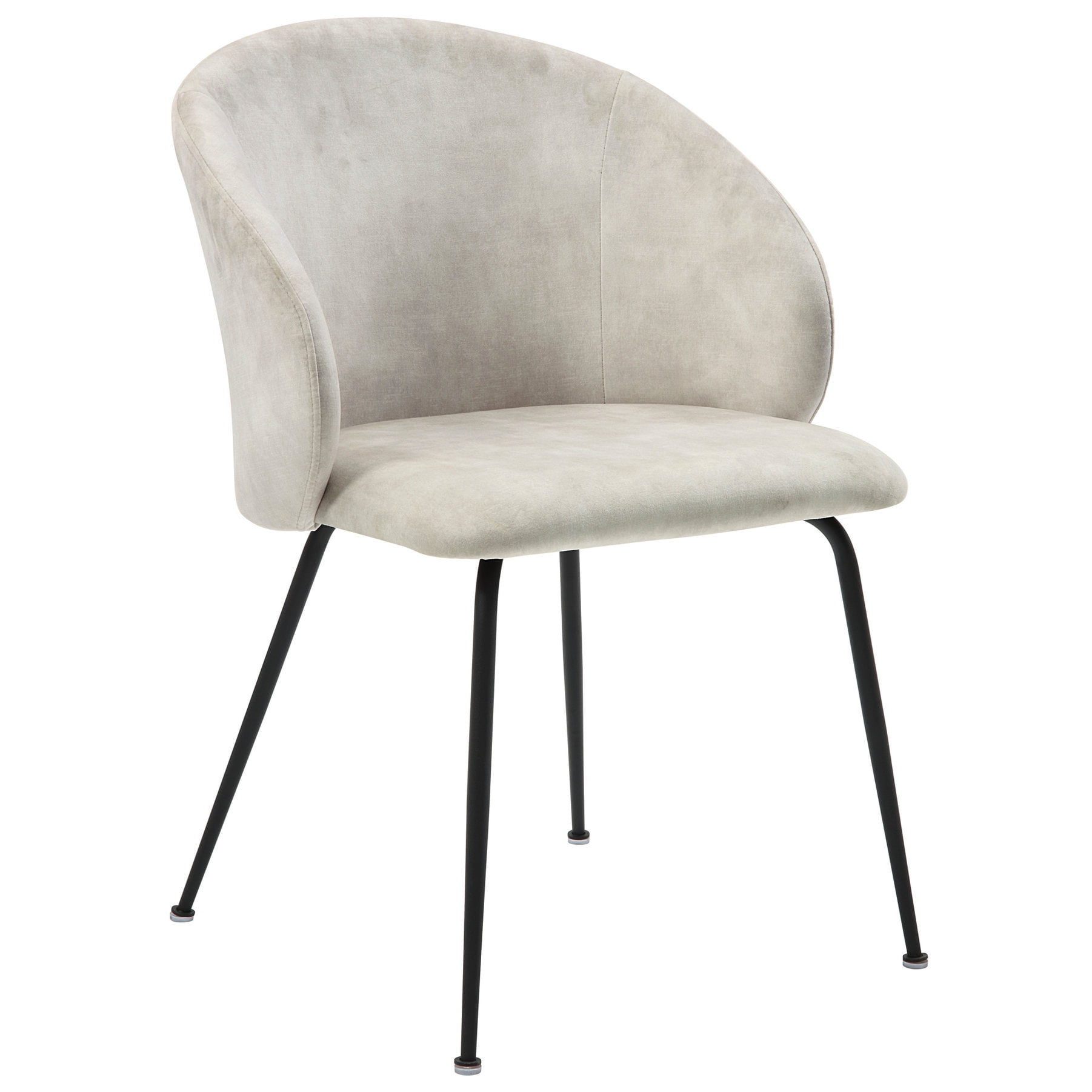 Beige Velvet Upholstered Side Chairs | 23" Width | Modern Style ...
