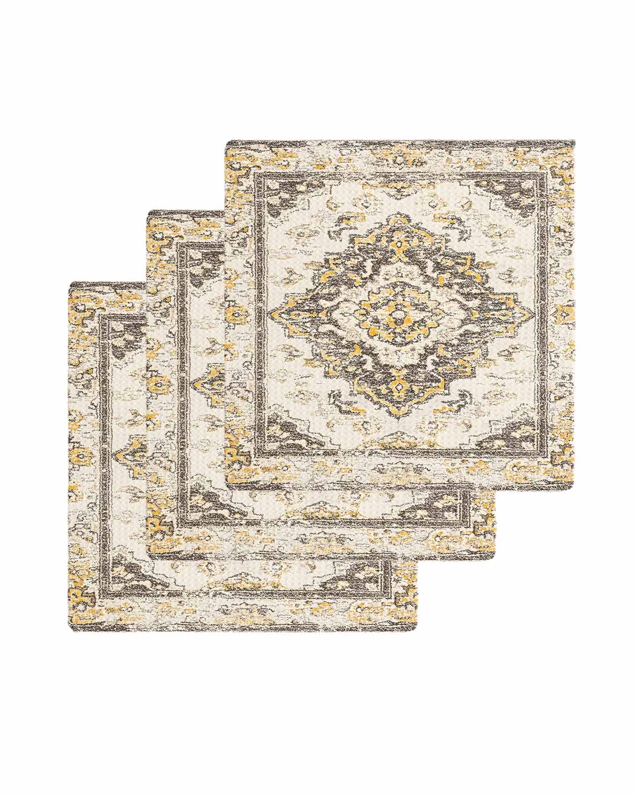 Beige Vintage Boho Kitchen Dish Towels for Drying Dishes Set of 3 ...