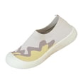 Beige Walking Breathable Shoes For Ladies Mesh Soft Sole Comfortable ...