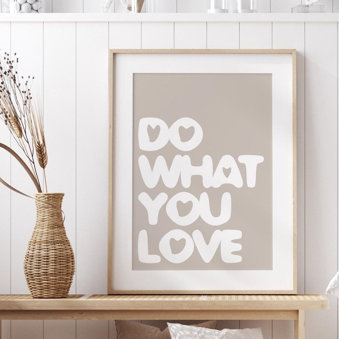 Beige Wall Decoration Modern Poster Bedroom Office Living Room Love ...