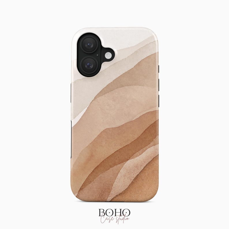 Beige Waves Themed Themed Phone Case for iPhone 11 to 17 A Great Gift ...