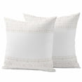 Beige White Boho Outdoor Pillow Covers 20"x20" Set of 2,Waterproof ...