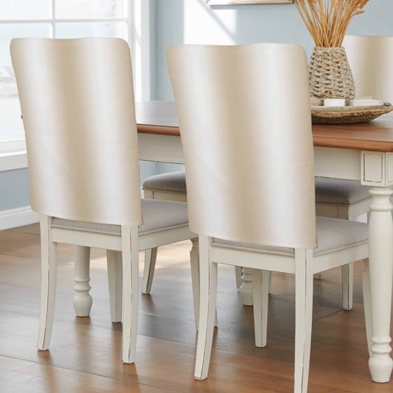 Beige White Ombre Chair Back Covers, Removable Chair Covers for Dining ...
