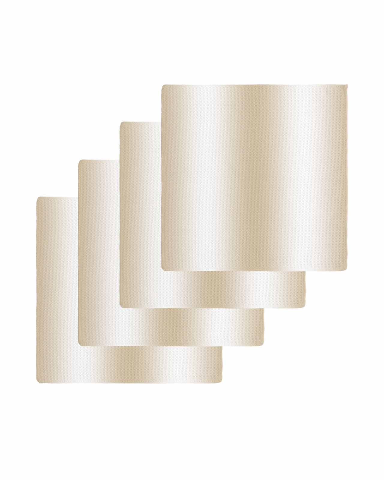 Beige White Ombre Kitchen Dish Towels for Drying Dishes Set of 4 ...