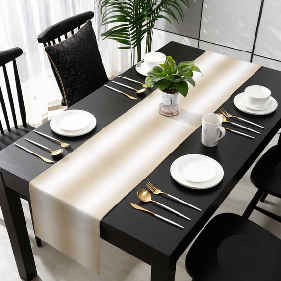 Beige White Ombre Table Runner 70 Inches Long - Country Minimalist ...