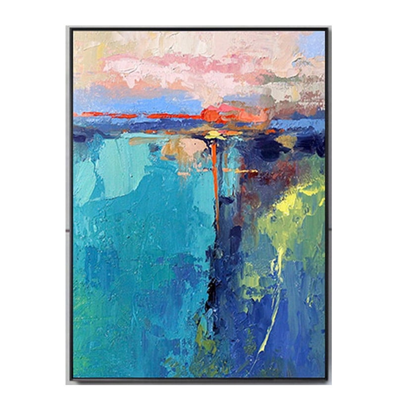 Large Abstract Textured Hand Painted Painting Wall Art On Canvas ...