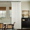 Beige White Pinch Pleated Linen Curtains 92 Inches Long 2 Panels for ...