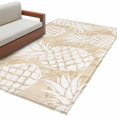 Beige White Pineapple Kitchen Runner Rug 2.7x5 Washable Runners for ...