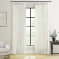 Beige White Pleated Curtains 84 Inches Long for Living Room Light ...