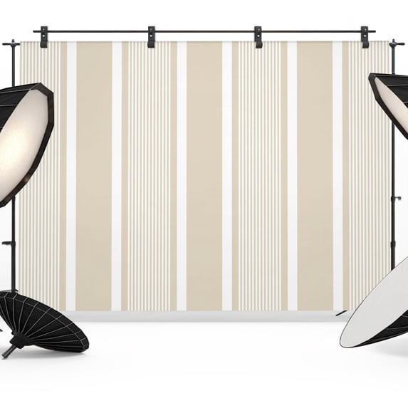Beige White Stripes Backdrops for Photography, Lines Modern Vertical ...