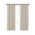 Beige White Stripes Blackout Curtains for Bedroom Living Room, Rustic ...