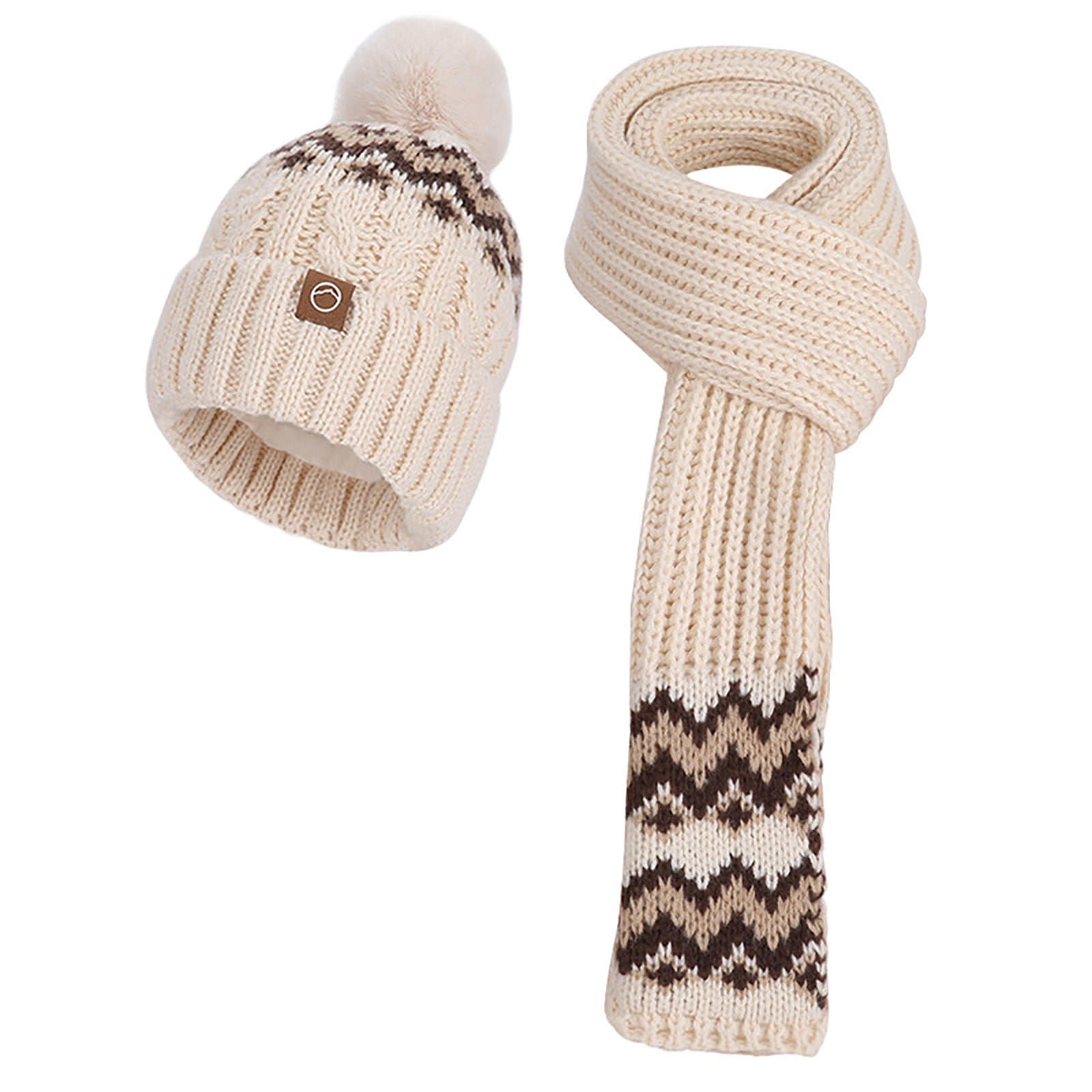 Beige Women Fashion Knitted Plus Velvet Cold Proof Warm Earmuffs Wool ...