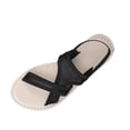 Beige Women'S Breathable Beach Footwear, Flat Mesh Open Toe Plus Size ...