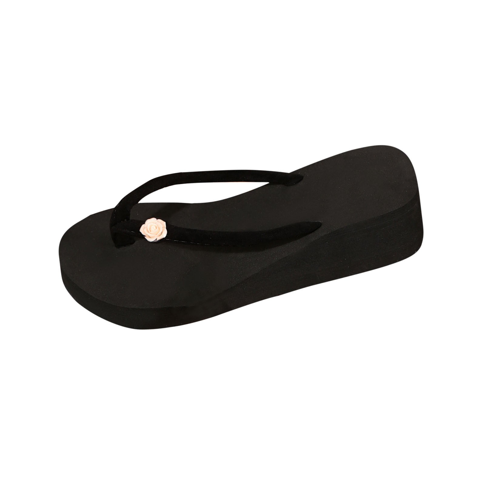 Beige Women'S Comfortable Flip Flops, Pu For Summer Beach And Leisure ...