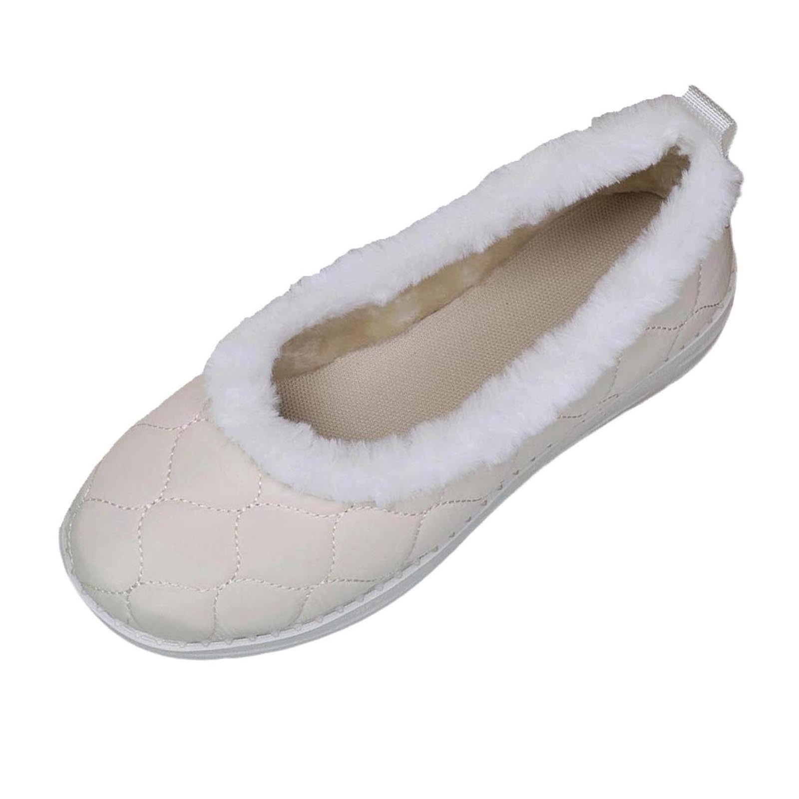 Beige Women'S Flats Casual Loafers Round Toe Low Cut Nylon Spandex ...