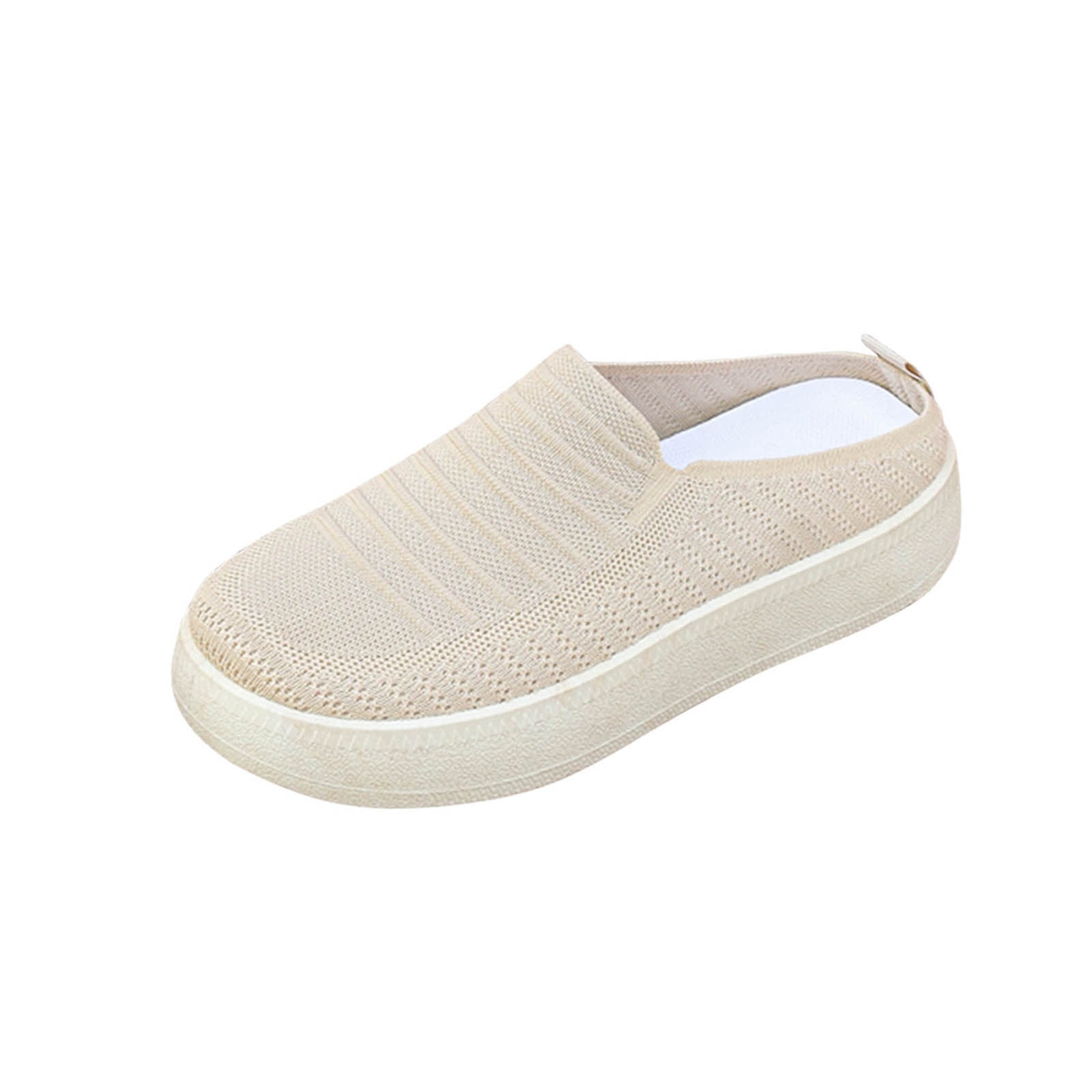 Beige Women'S Platform Slippers Casual Spring Summer Lightweight Mesh ...