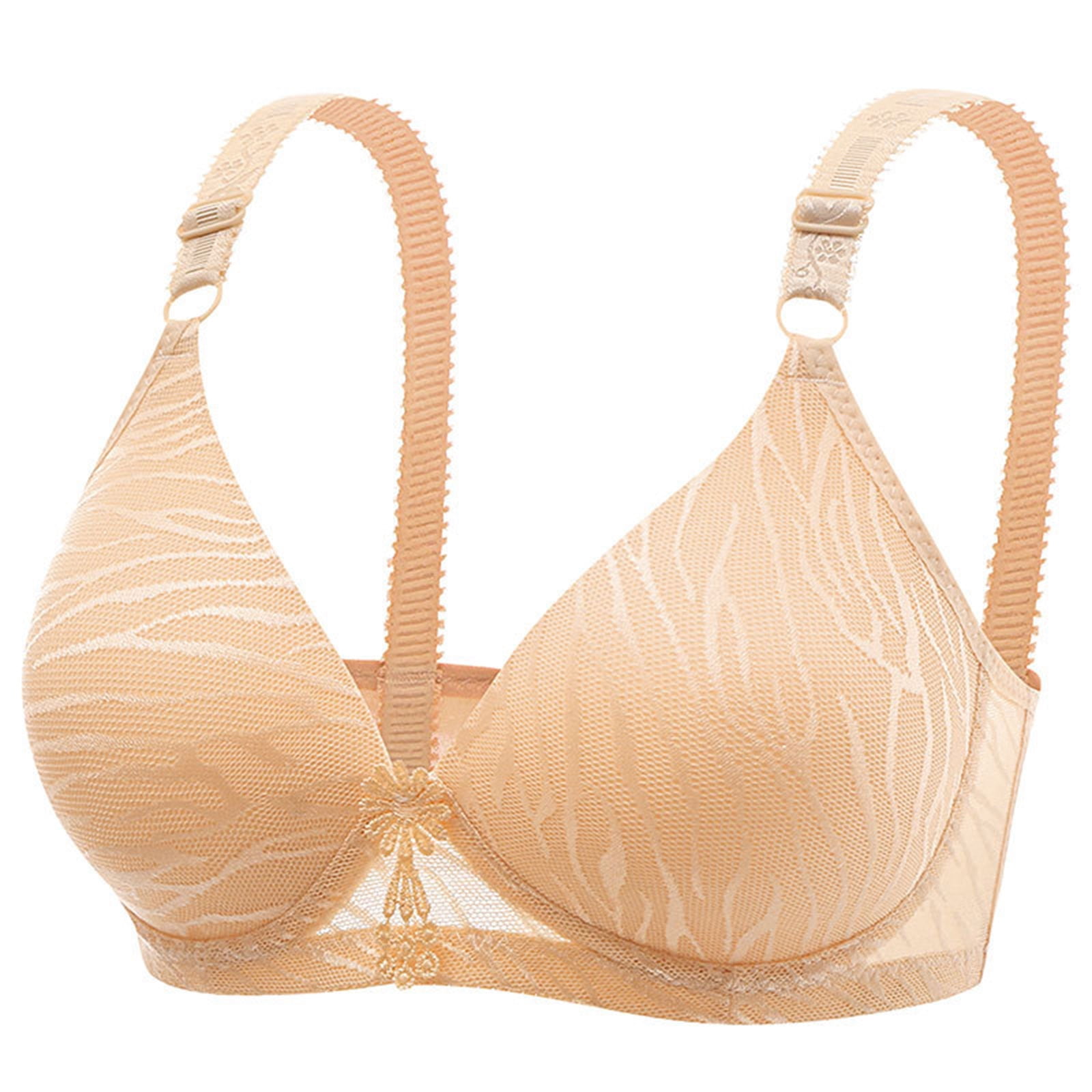 Beige Womens Lace Spandex Button Bras for Women Slip Embroidered Print ...