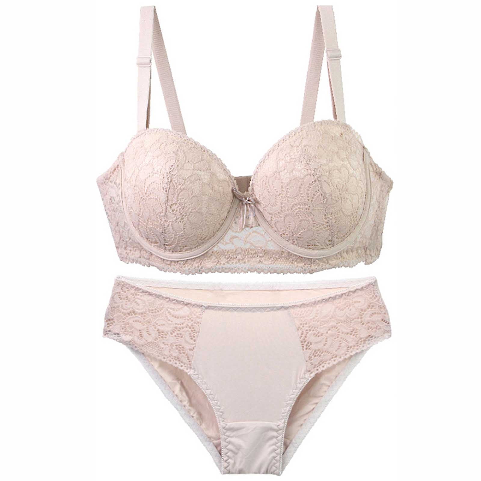 Beige Womens Solid Color Underwire Push Up Bra With Anti Sagging ...