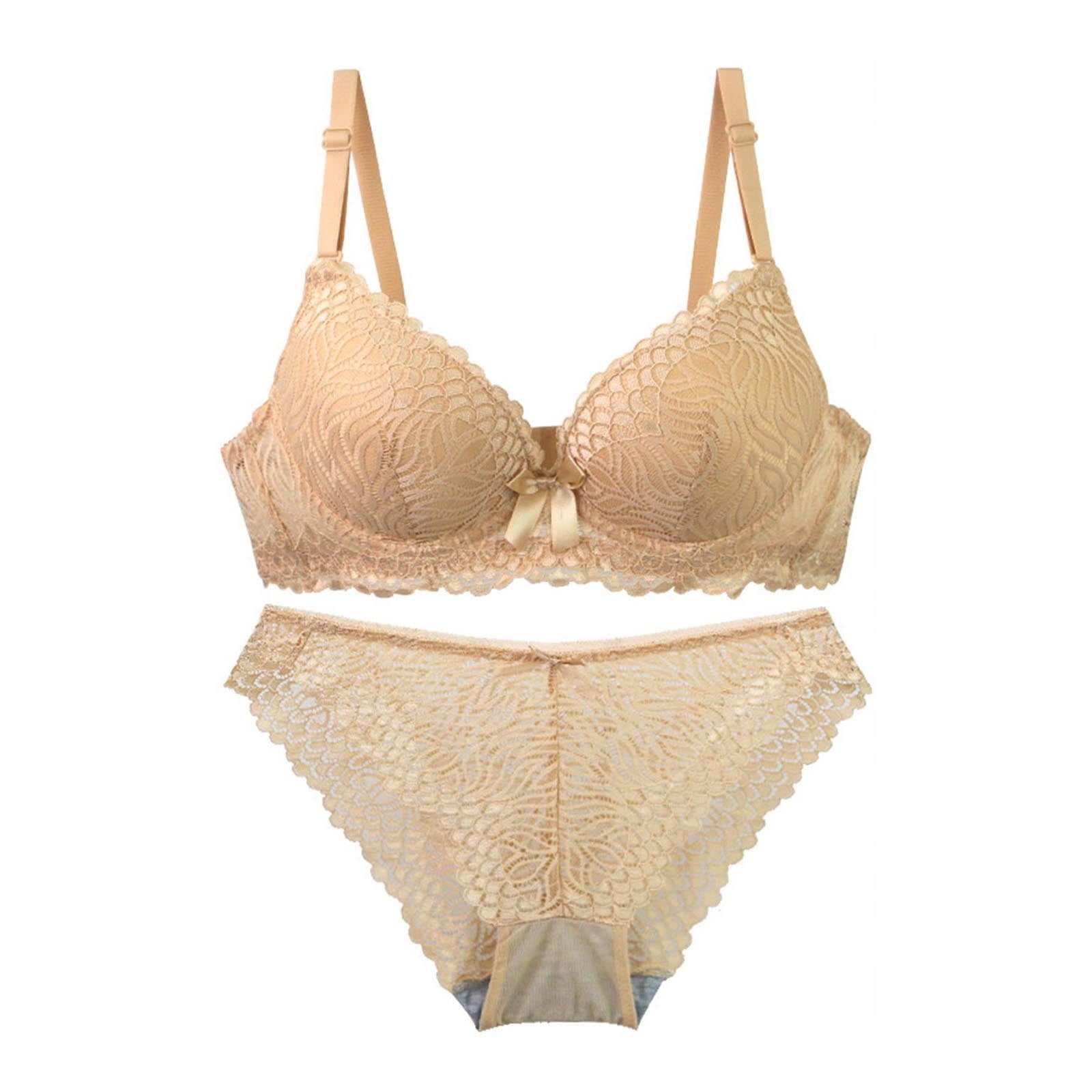 Beige Womens Underwire Push Up Bra Thin Cup Bc Size 75B Color Beige ...