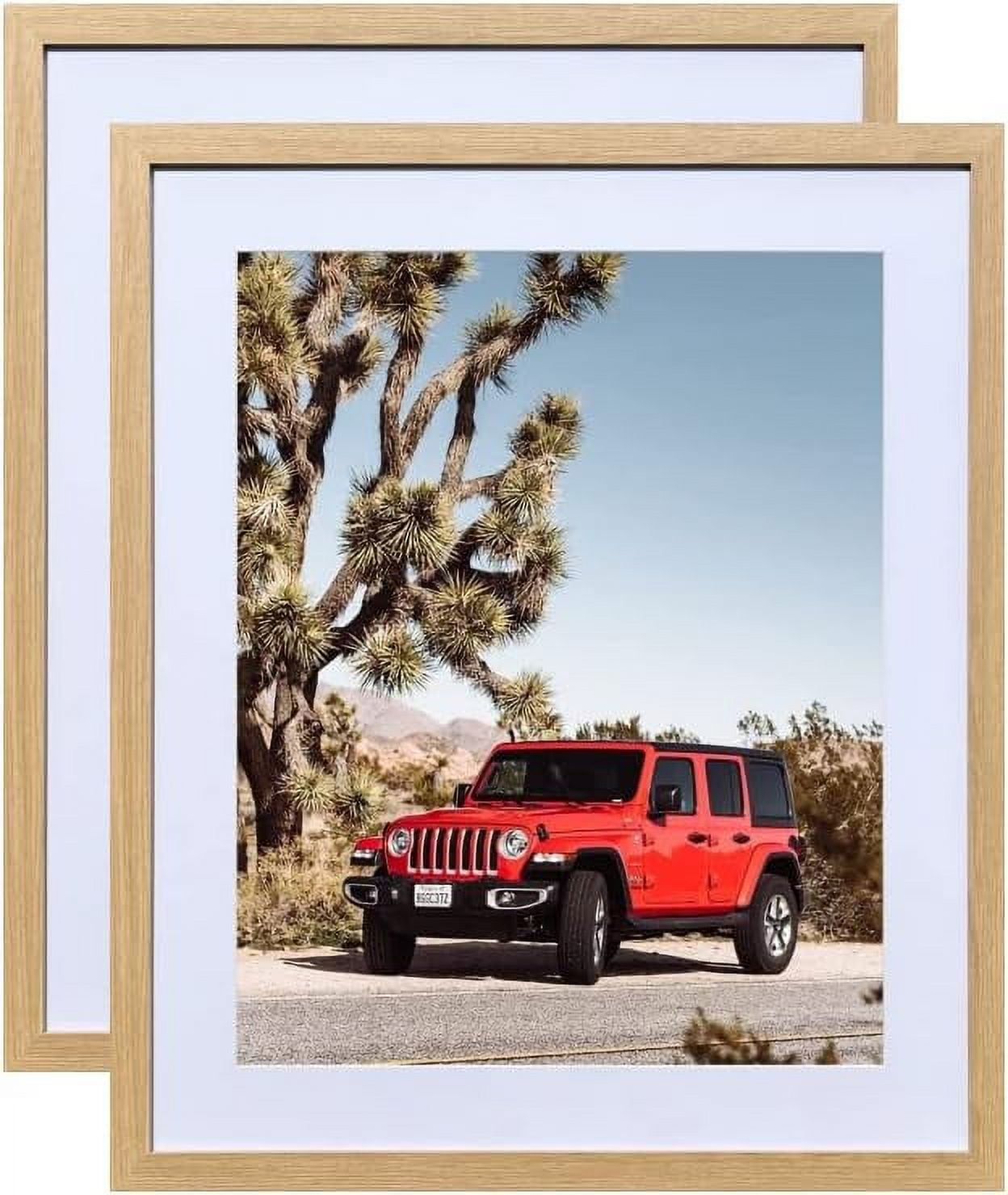 Beige Wood Grain Style Frame -20x24 Frame to display Picture 16x20 with ...