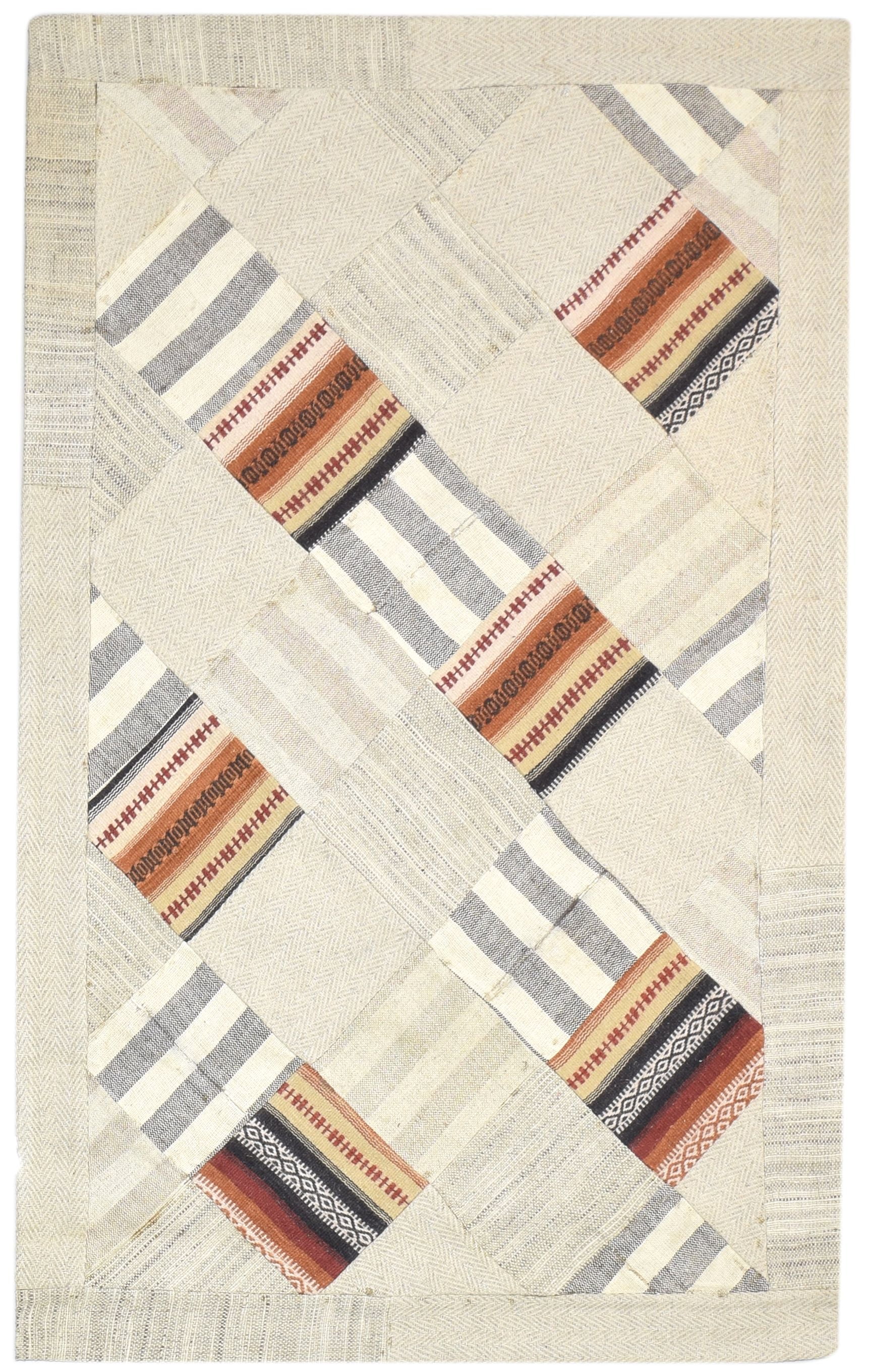 Beige Wool Rug 4X6 Modern Hand Tufted Scandinavian Geometric Room Size ...