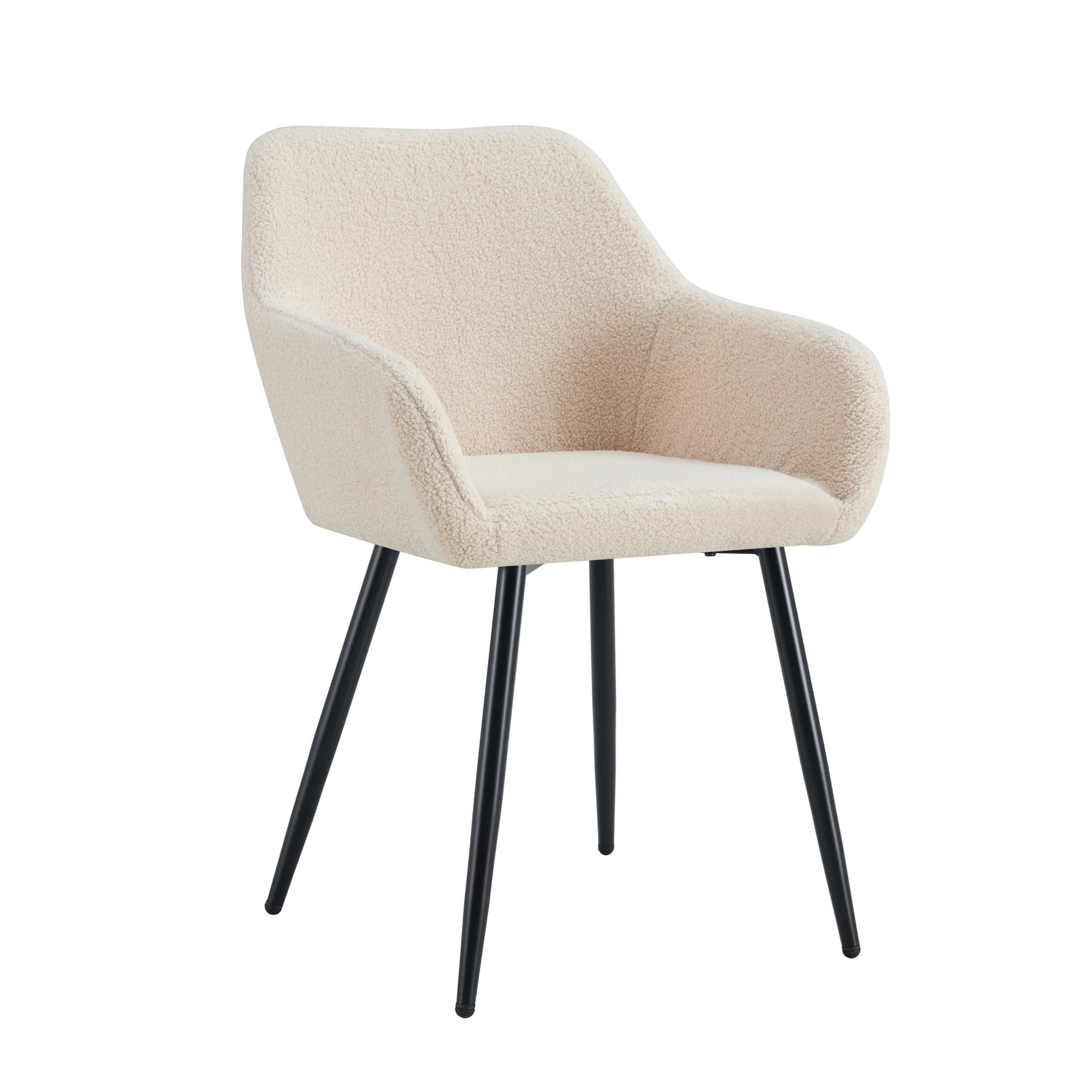 Beige and Black Accent Arm Chairs, Set of 2 / Airy Feeling for Desk ...