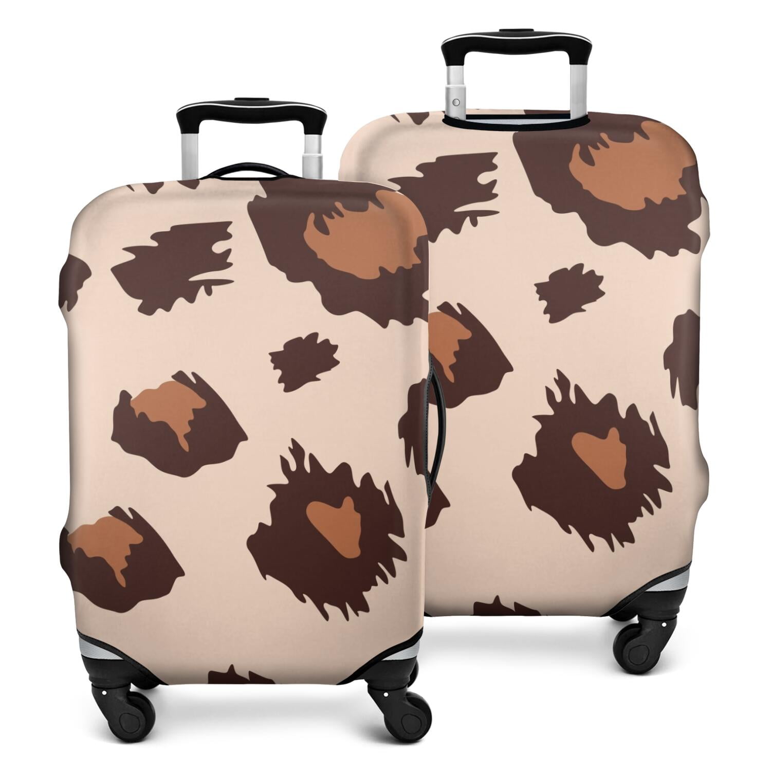 Beige and Brown Of Leopard Print Luggage Cover Fashion Suitcase Cover ...