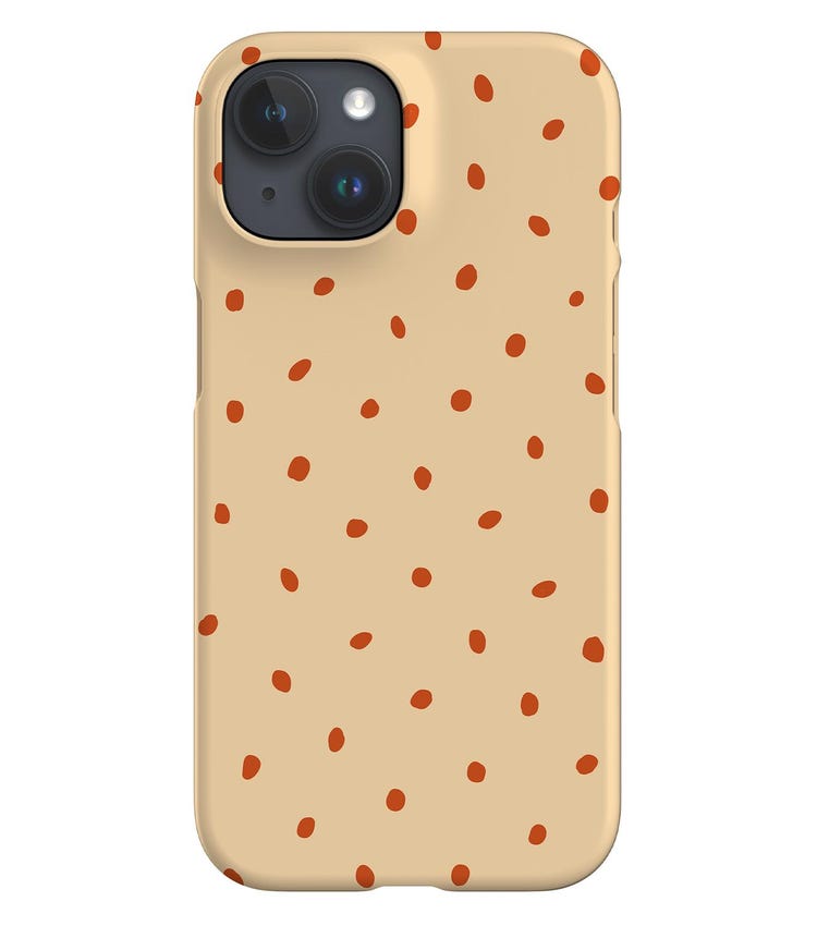 Beige and Burnt Orange Pebble Phone Case for iPhone 11 to 17 A Drift ...