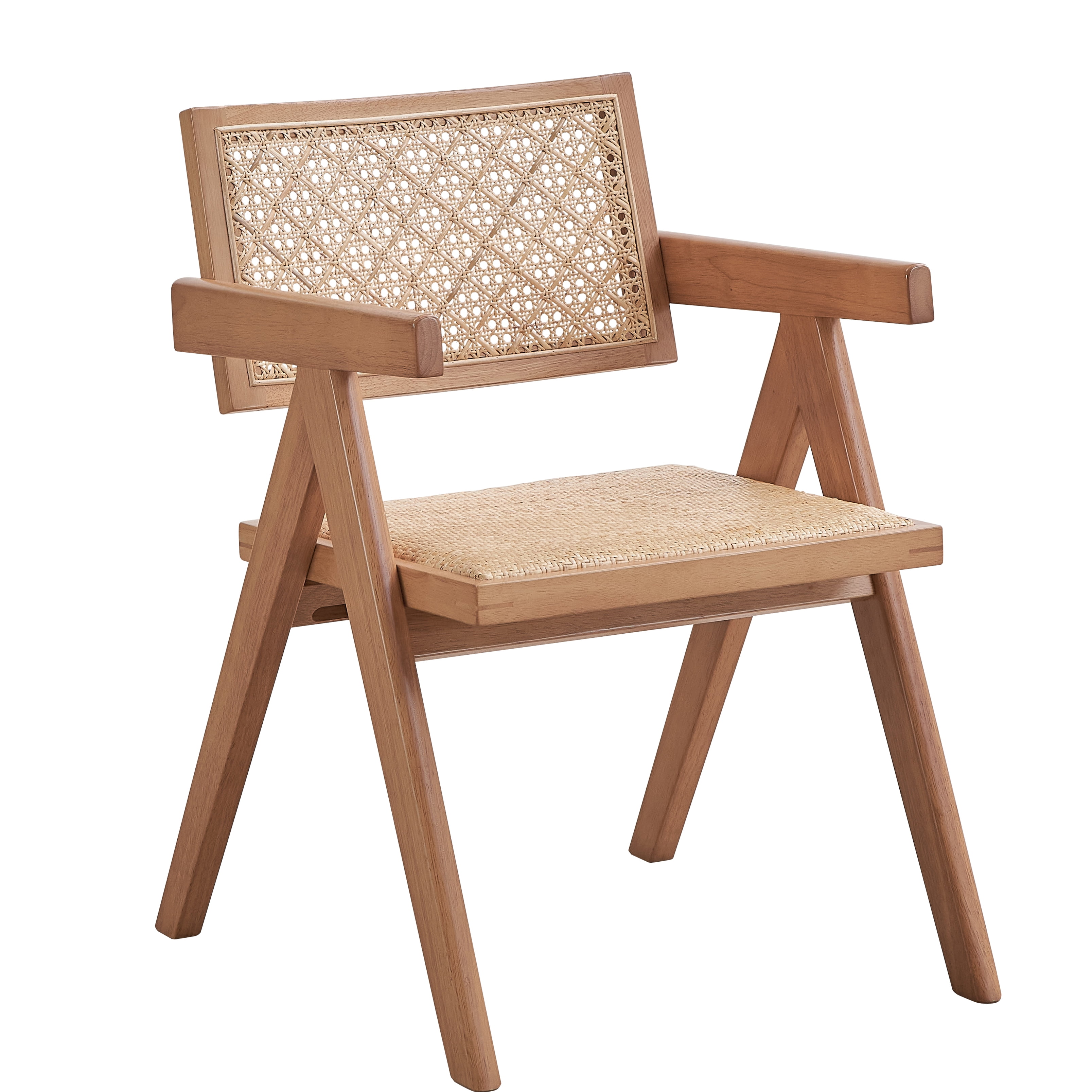 Beige and Natural Arm Chair (Set of 2) - Walmart.com