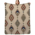Beige diamond patterned fabric Flannel Blanket Warm Soft Bedding Throws ...