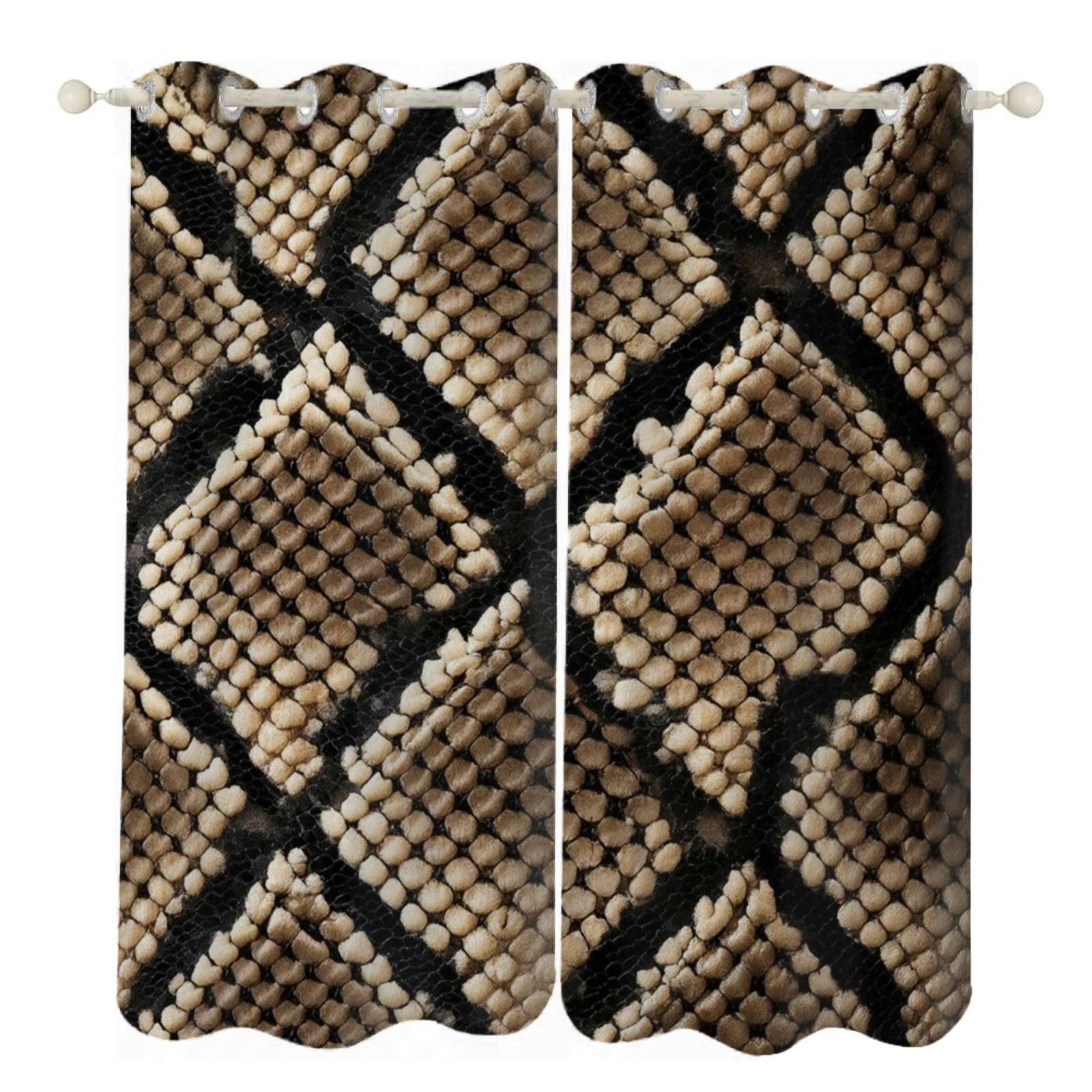 Beige snakeskin textured pattern background Sunshade Curtains Home ...