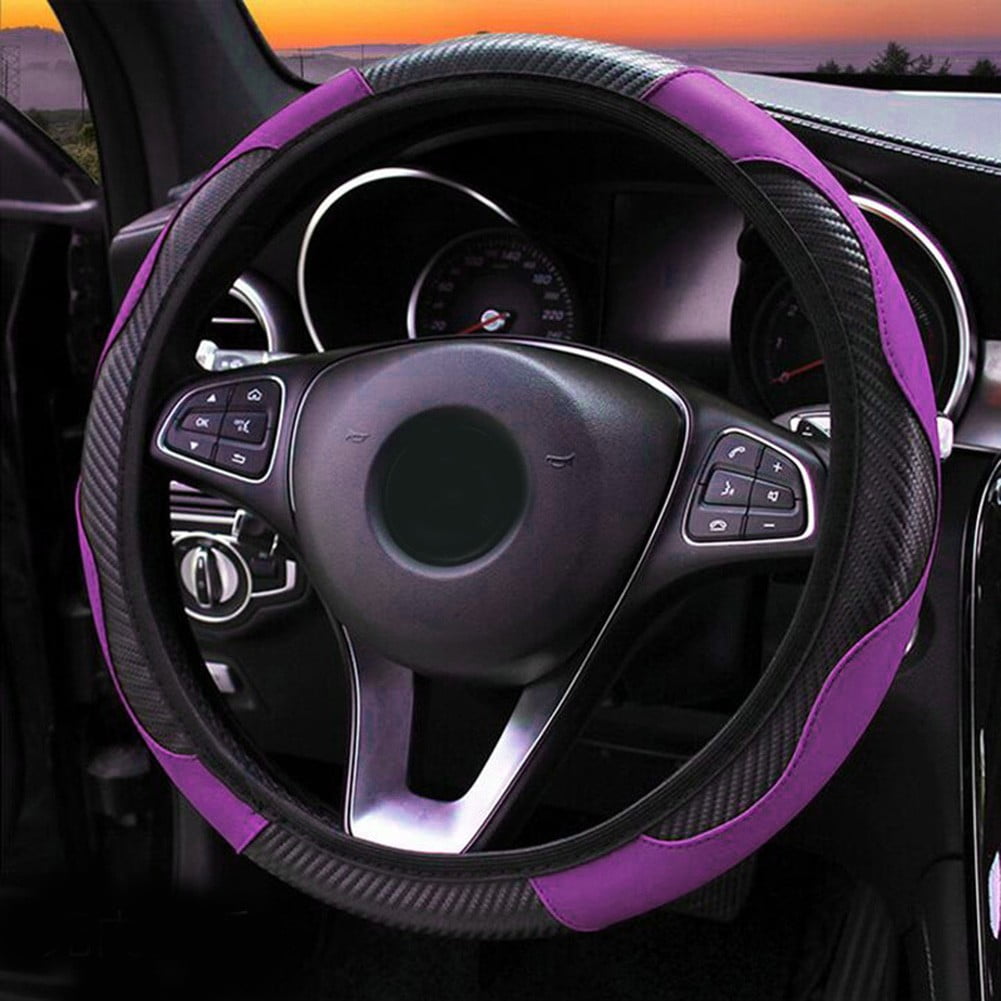 Beijiahe 1 Pcs 37-38CM Round / D-shaped Car Steering Wheel Cover ...