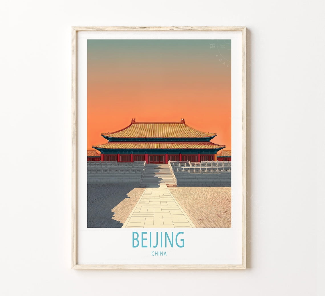 Beijing China Travel Wall Art 2, Unframed Paper Poster 24x36in ...