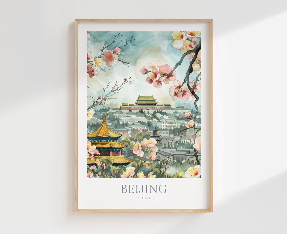 Beijing China Wall Decor Chinese Art Poster Peking Poster, Unframed ...