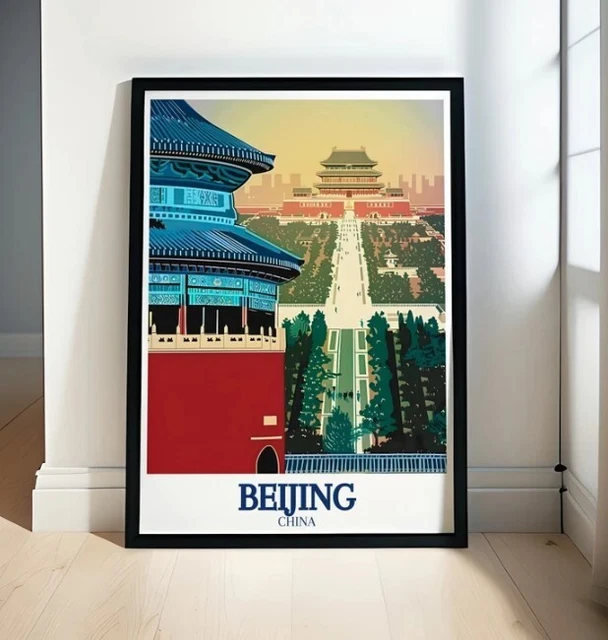 Beijing Travel Posters Collection - Temple Of Heaven And Forbidden City ...
