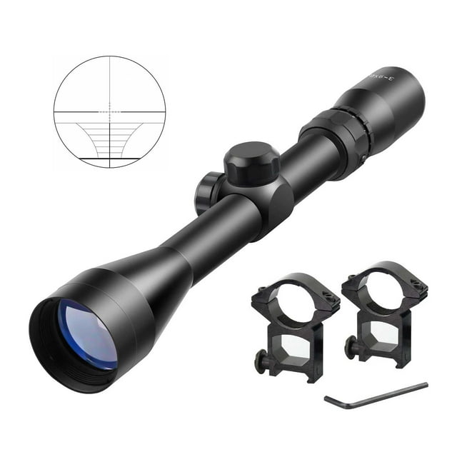 Beileshi 3-9x40 Optical Rifle Scope with Rangefinder Reticle and 20mm ...