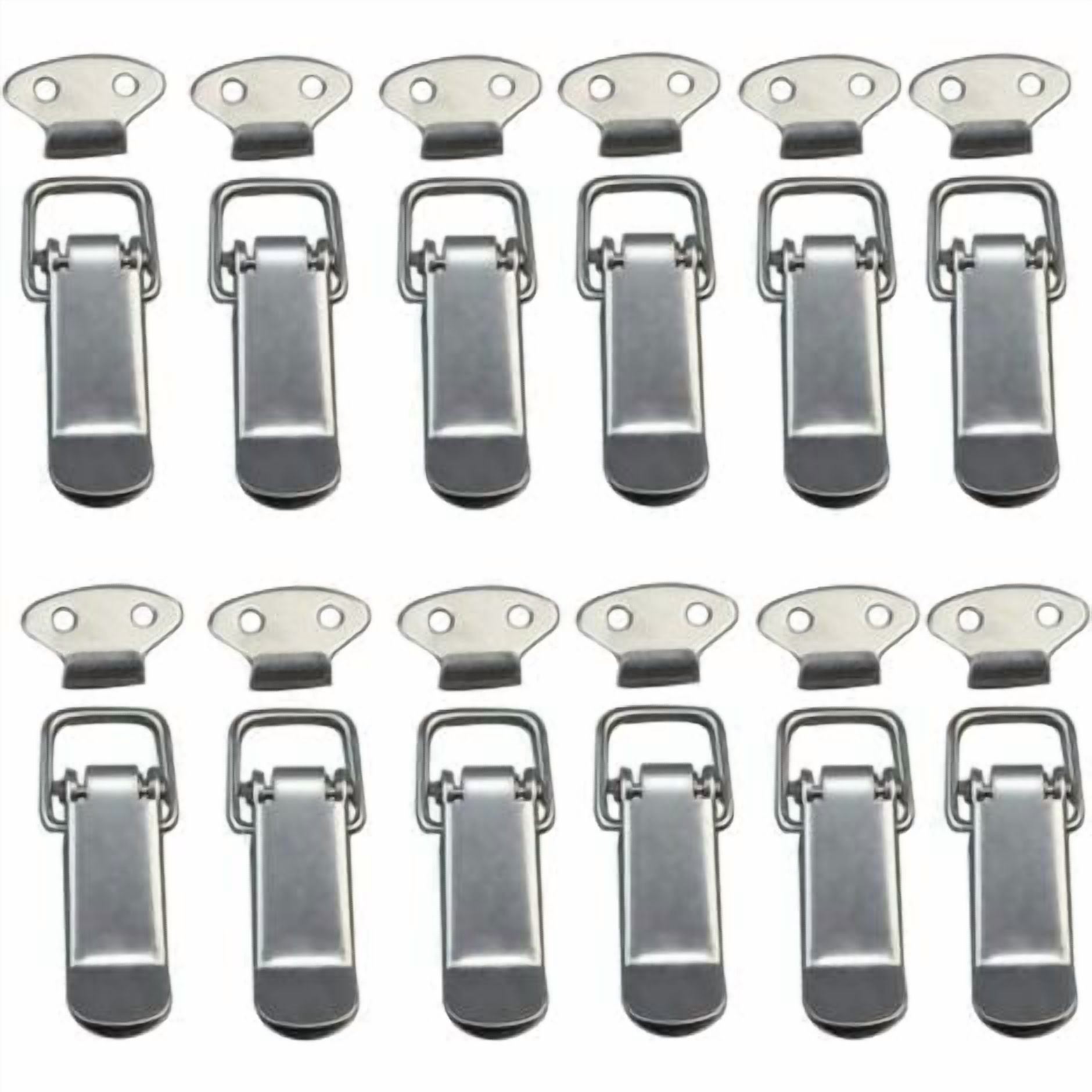Beilin 12Pcs Hood Catch, Lever Latch, Toggle Catch Spring Loaded Clasp with Stainless Steel Hook ...
