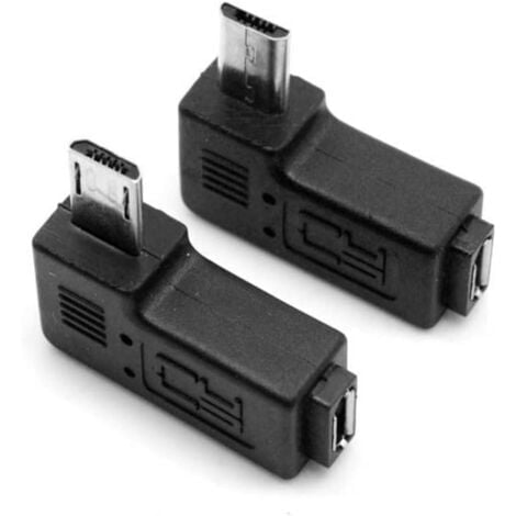 Beilin 2pcs 90 Degree Left and Right Angled Micro USB 5 Pin Male to ...