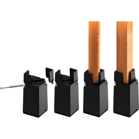 Beilin Adjustable Furniture Risers 10cm with Screw Clamp, 4 Inch Bed ...