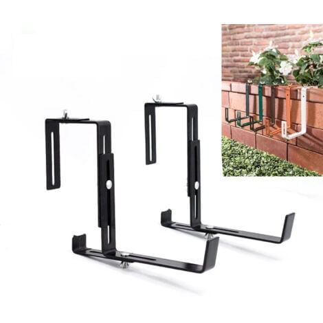 Beilin Anthracite Planter Stand - Sturdy, Width-Adjustable Flower Box ...