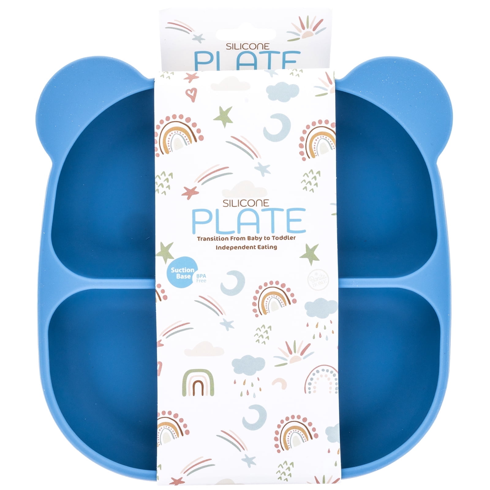 Beille 1pc Blue Baby Feeding Essentials Panda Food Grade Silicone ...