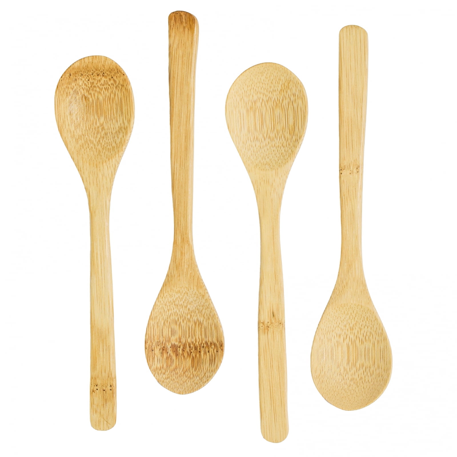 Beille 4pc Small Bamboo Wooden Spoons Kitchen Utensils Cooking Baking ...